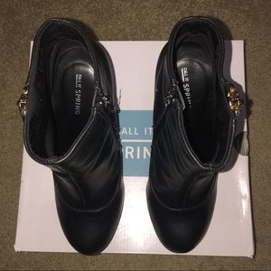 Call It Spring | Shoes | Call It Spring Matildis Black Leather Booties ...